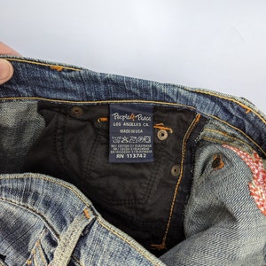 Vintage People for Peace Los Angeles Embroidered Love Jeans, Butterfly ...