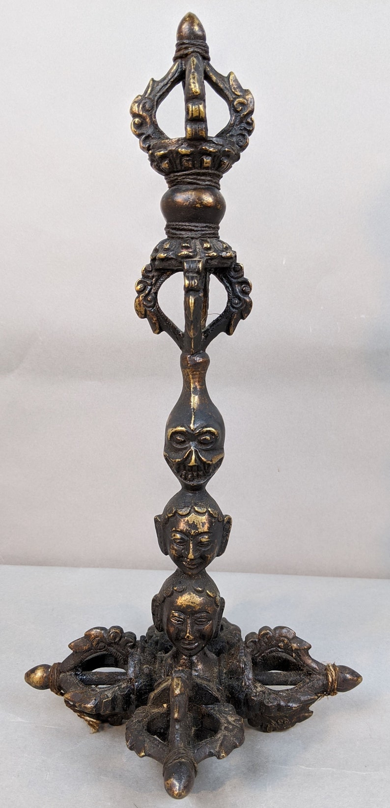 Large Tibetan Nepalese Double Dorje Vishvavajra Vajra Ritual Magic ...