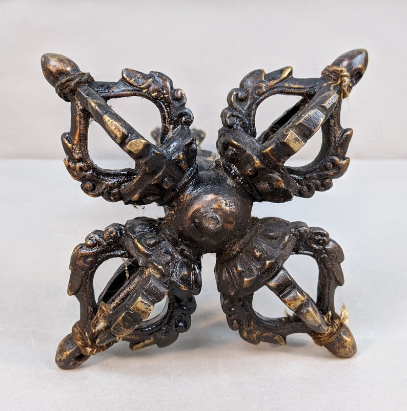 Large Tibetan Nepalese Double Dorje Vishvavajra Vajra Ritual Magic ...