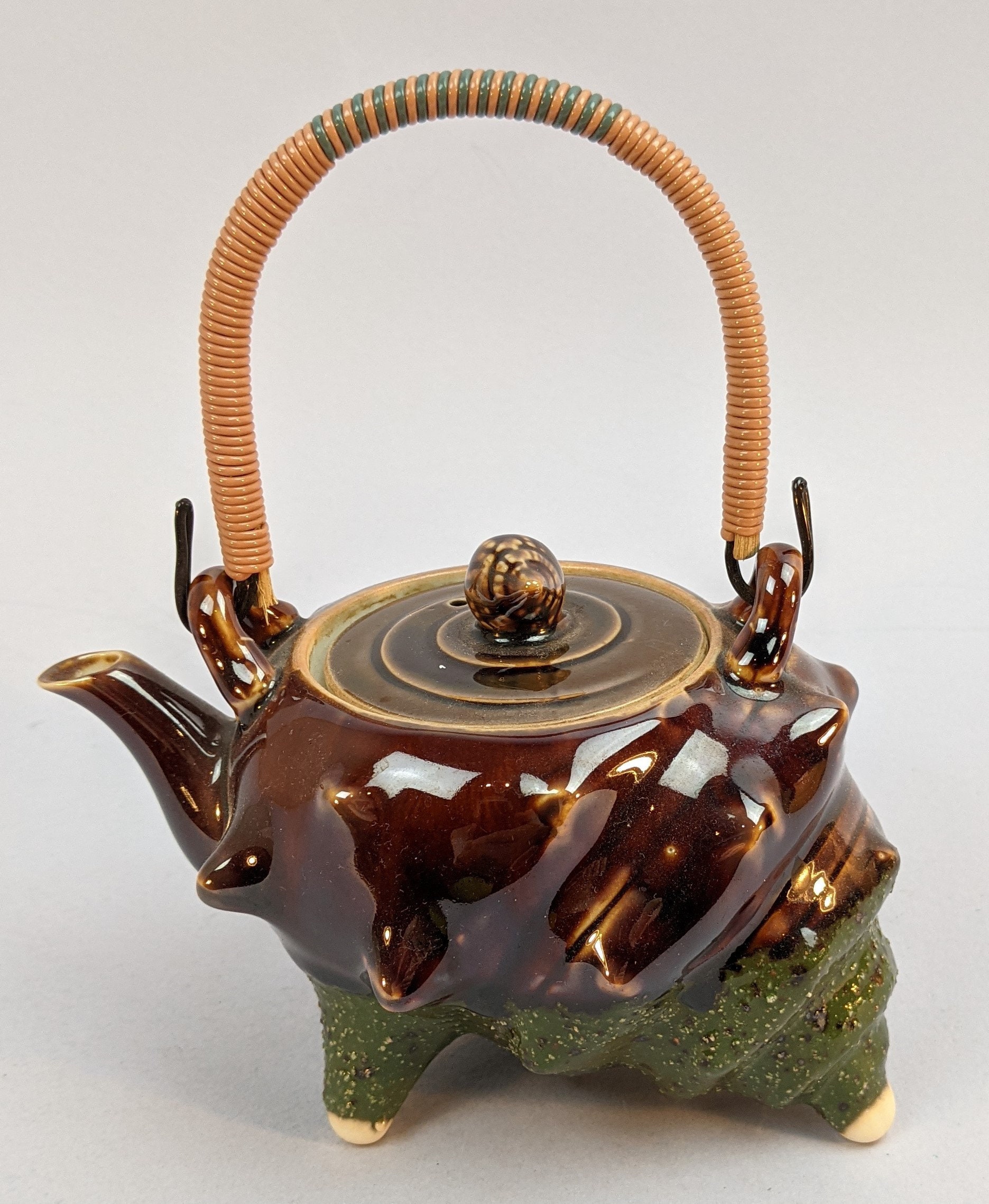 Smaller Antique Porcelain Japanese Teapot Tea Pot Ware Brown | Etsy