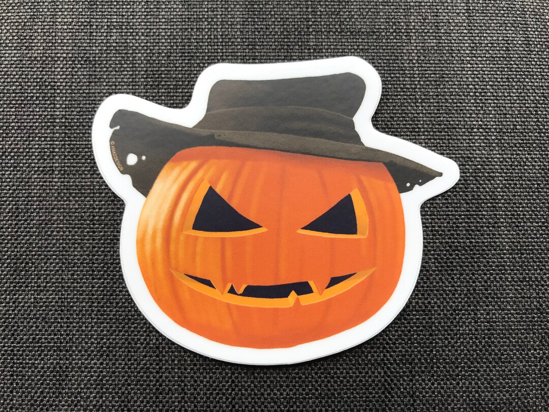 Jack O Lantern Vinyl Sticker - Etsy