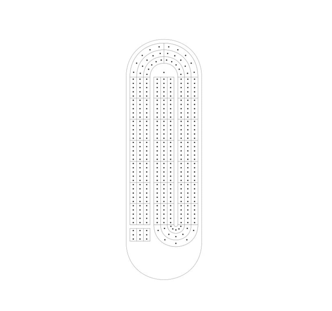 Large Tabletop Cribbage Board Cut Files: SVG, DXF, PDF - Etsy