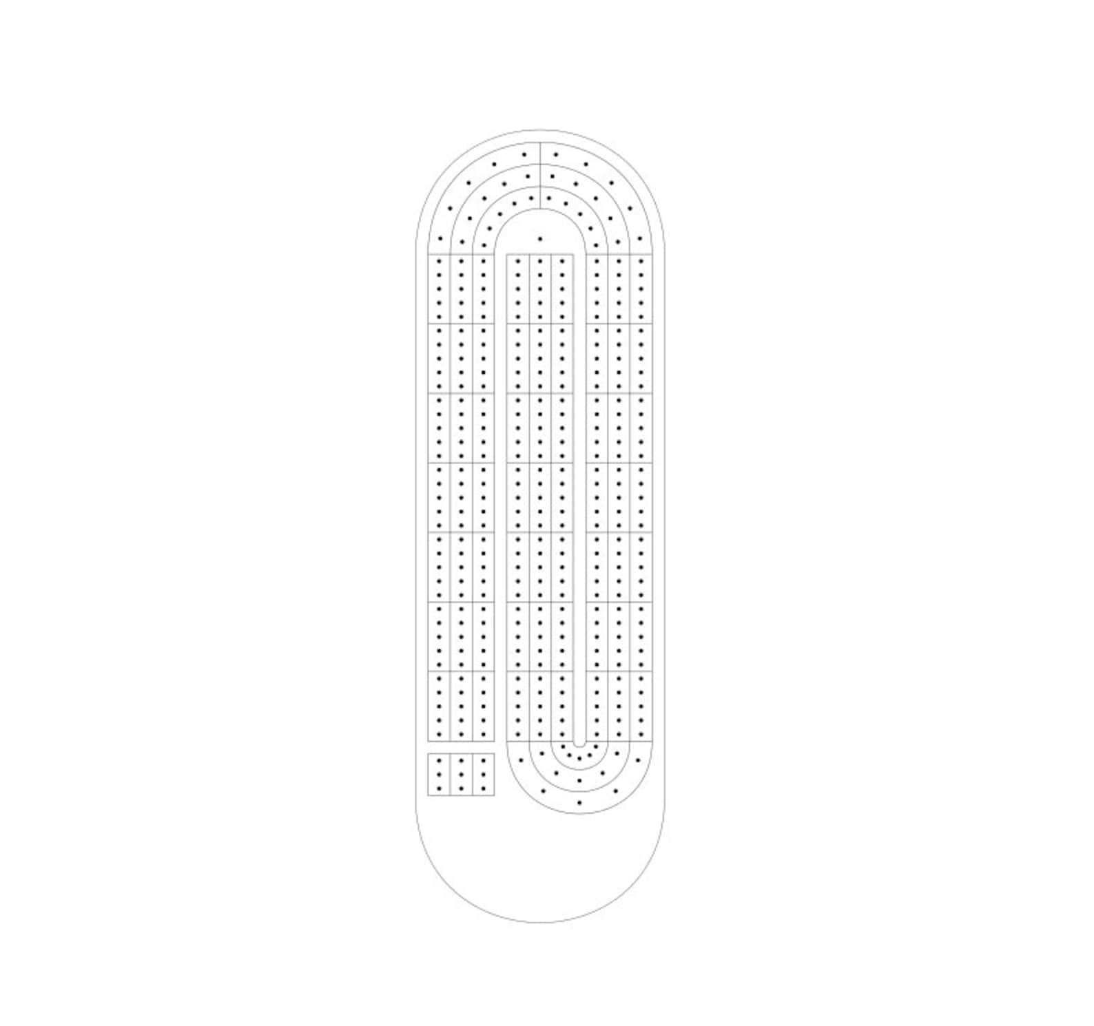 Large Cribbage Board - Paper File - Etsy