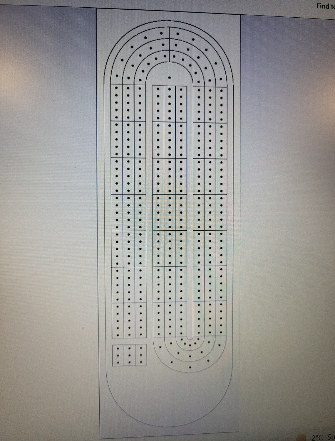 Large Tabletop Cribbage Board Cut Files: SVG, DXF, PDF - Etsy