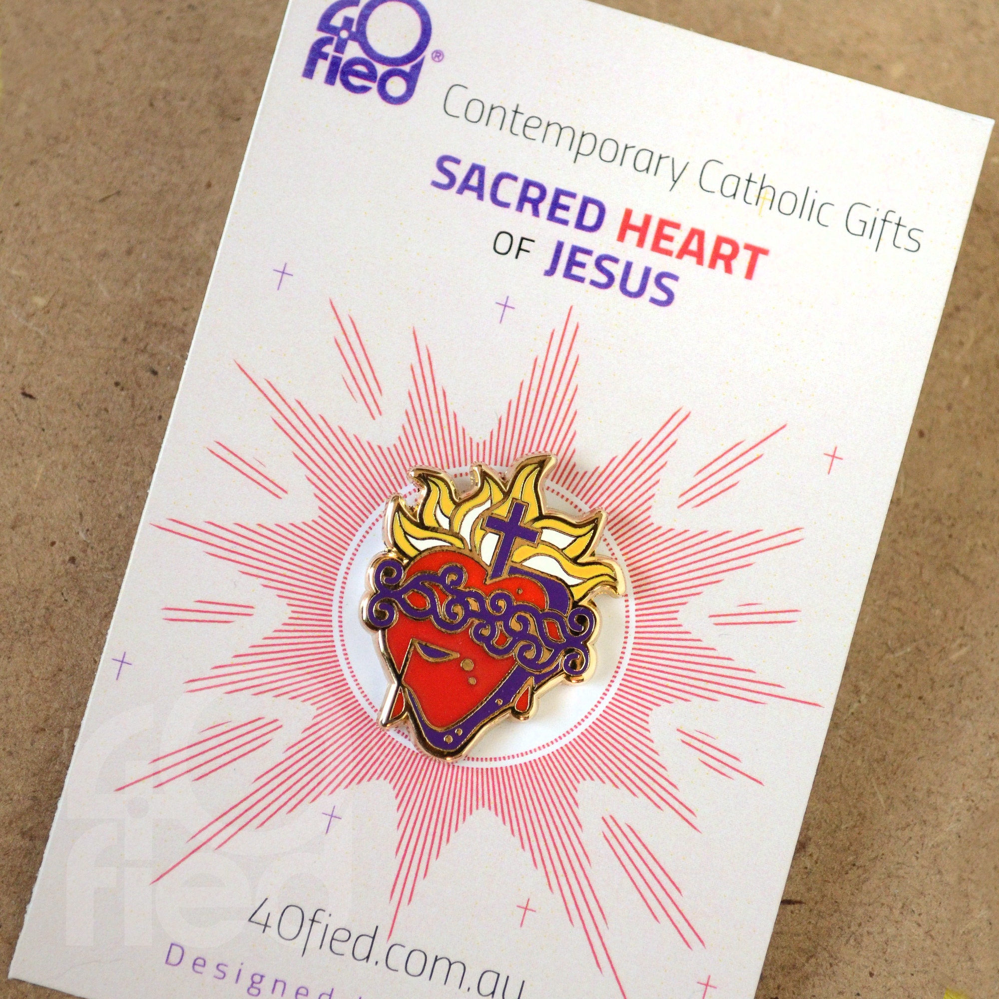 Sacred Heart of Jesus Lapel Pin - Etsy