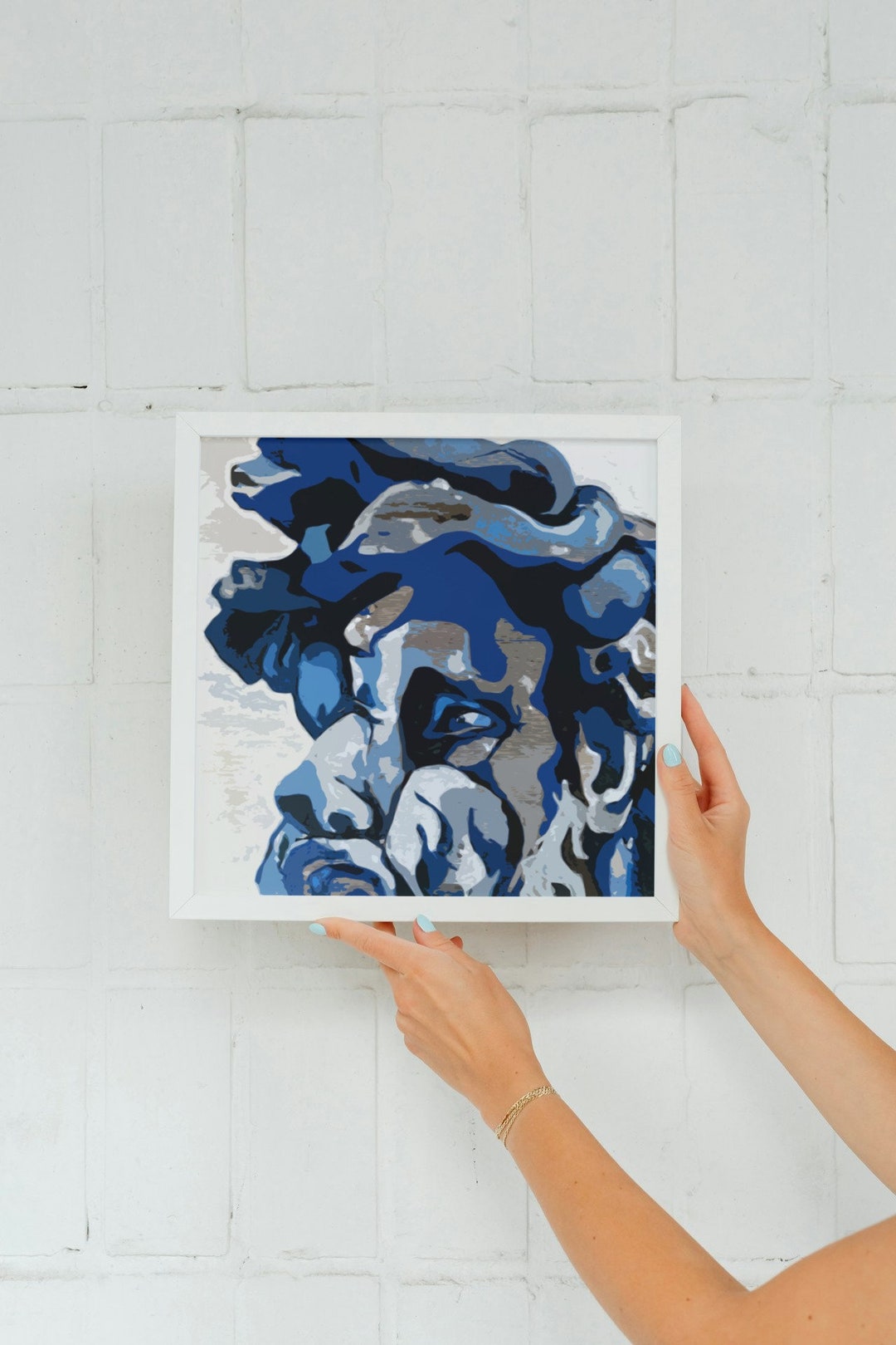 Printable Zeus Sculpture Art Print, Wall Decor, Custom Illustration ...
