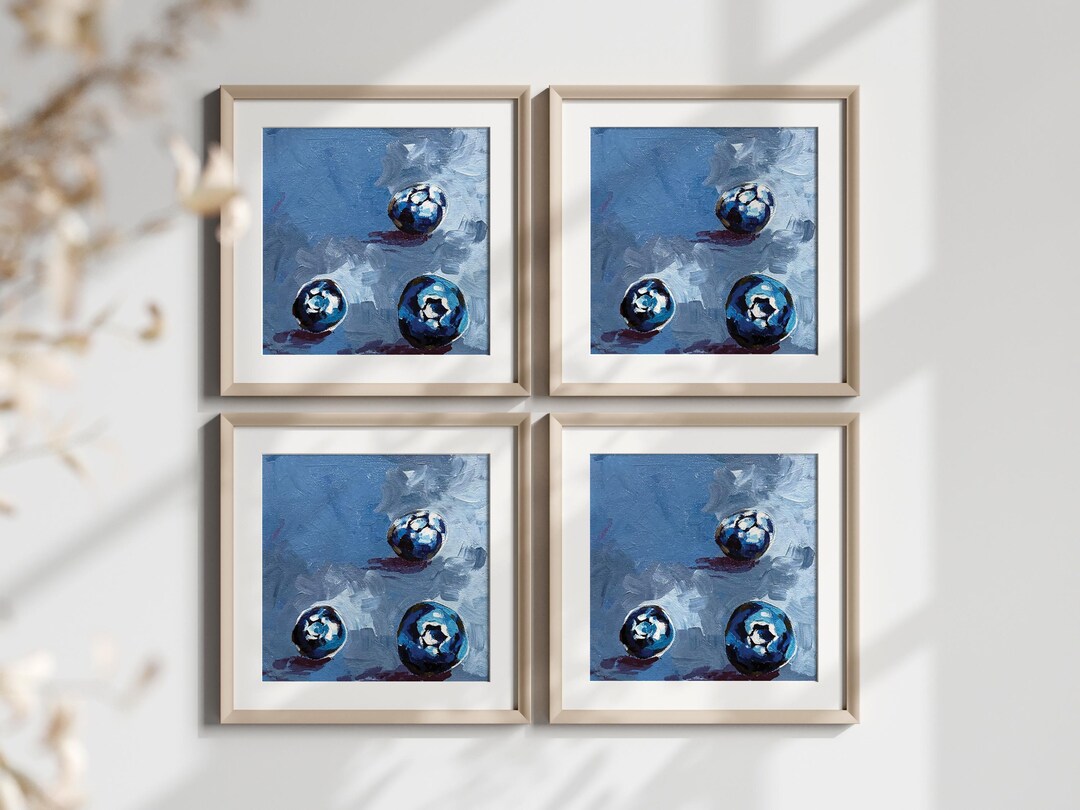 Printable Blueberry Acrylic Painting Print / Art Print / Trendy Art ...