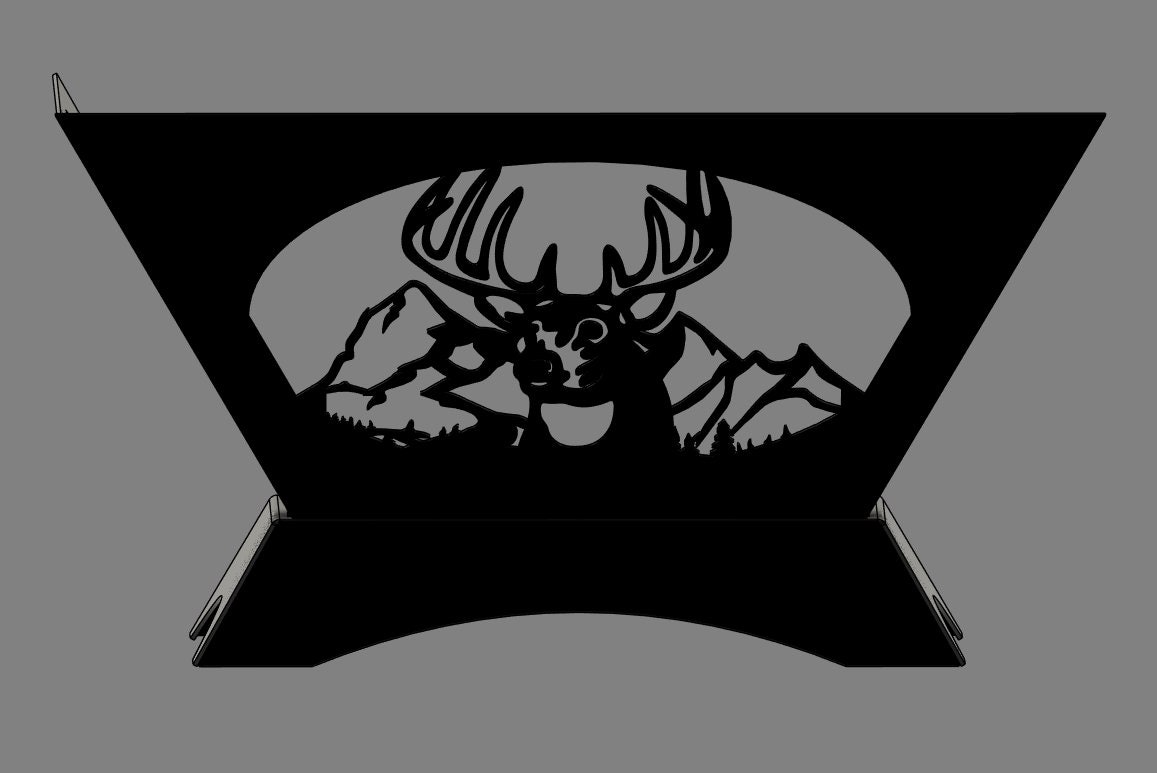 Whitetail Buck Firepit DXF File: CNC Plasma Laser Cut (10ga, 32") - Etsy
