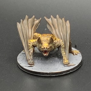 Resin 3d Printed Giant Bat D&d/pathfinder Encounter/form/familiar/pet ...