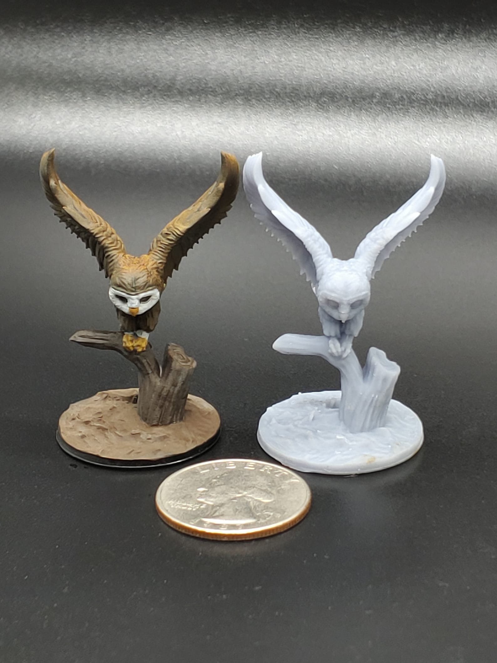 Resin 3d Printed Great Owl Dnd/pathfinder - Etsy