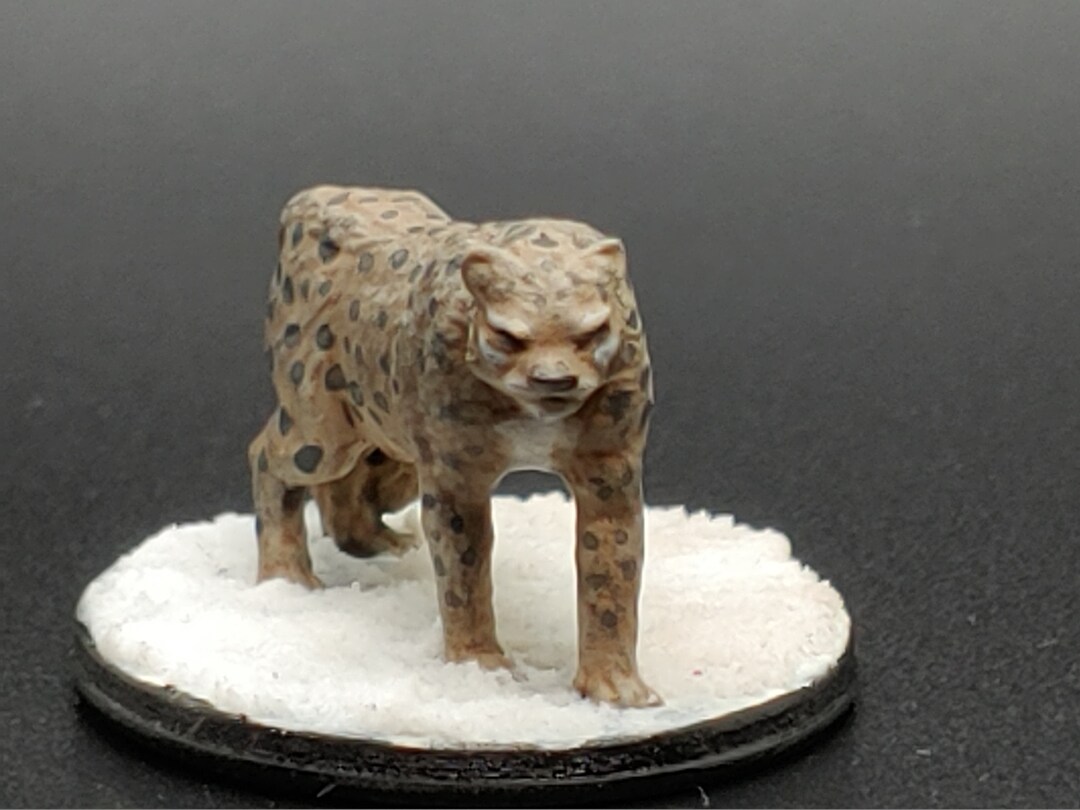 Resin 3d Printed Leopard Miniature - D&d/pathfinder - Form/familiar/pet ...