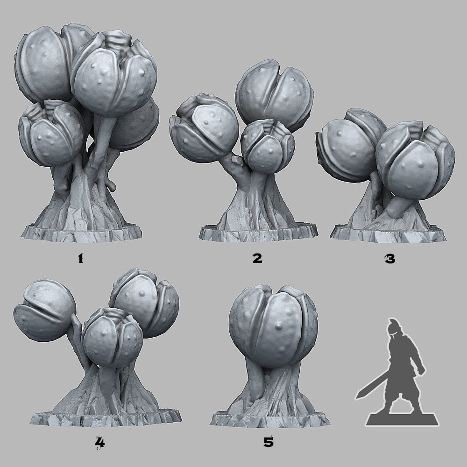 Insanity Spore Pod - Set of 5 - Printyourmonsters - Resin 3d Printed - Etsy