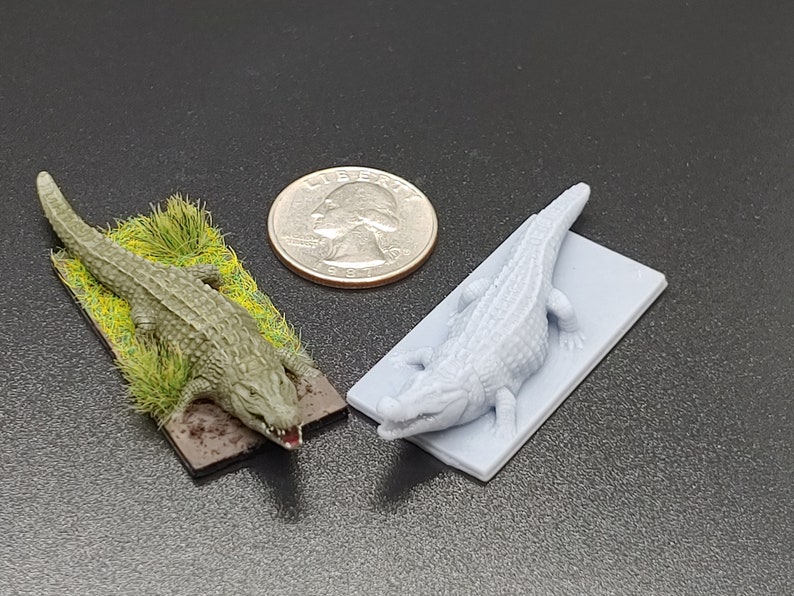 Resin 3d Printed Alligator/crocodile D&d/pathfinder | Etsy