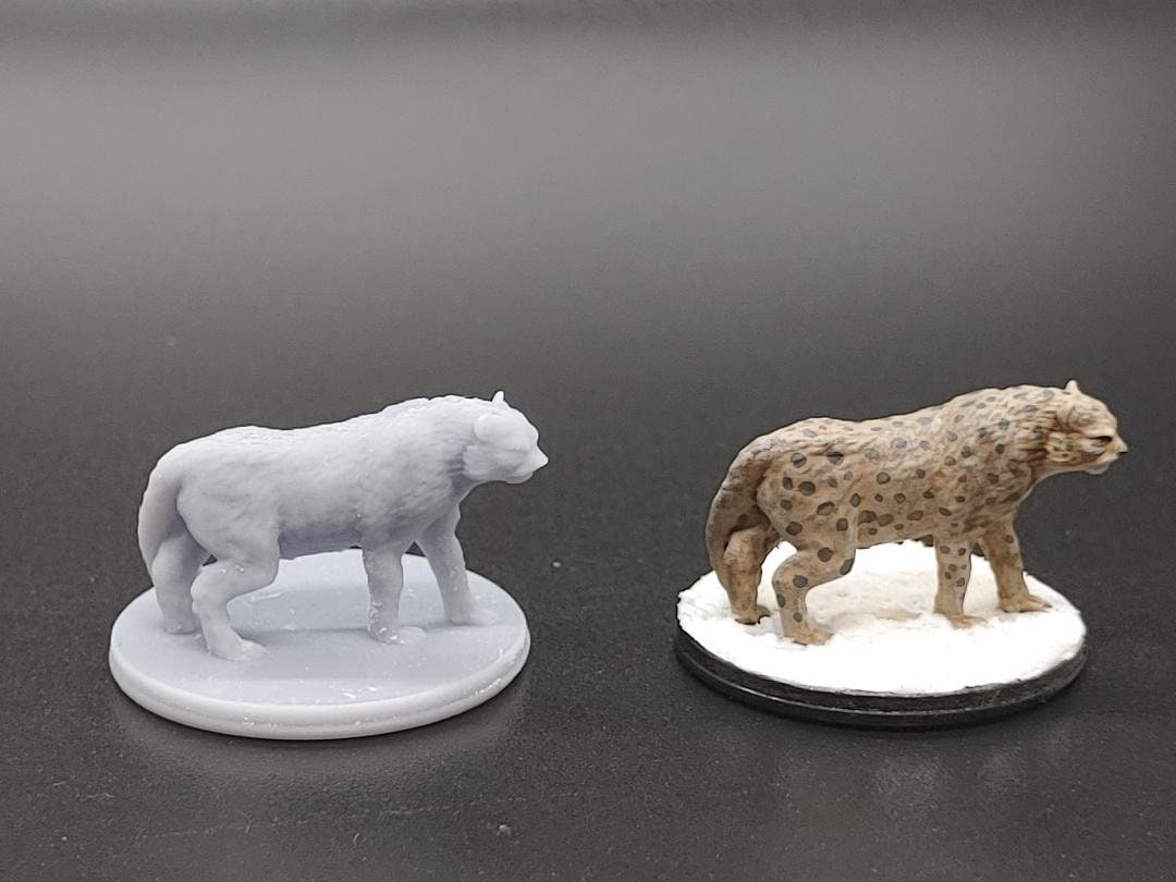 Resin 3d Printed Leopard Miniature D&d/pathfinder | Etsy
