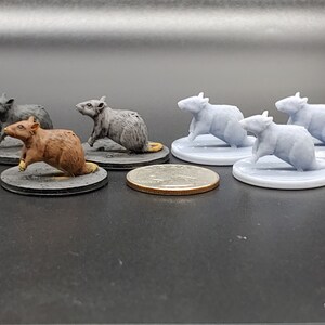 Resin 3d Printed Rat Pack - D&d/pathfinder - Pet/familiar/encounter ...