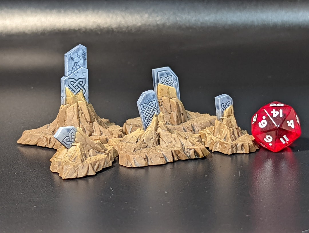 Resin Printed Dwarven Stones - Set of 5 - Print Your Monsters - Etsy