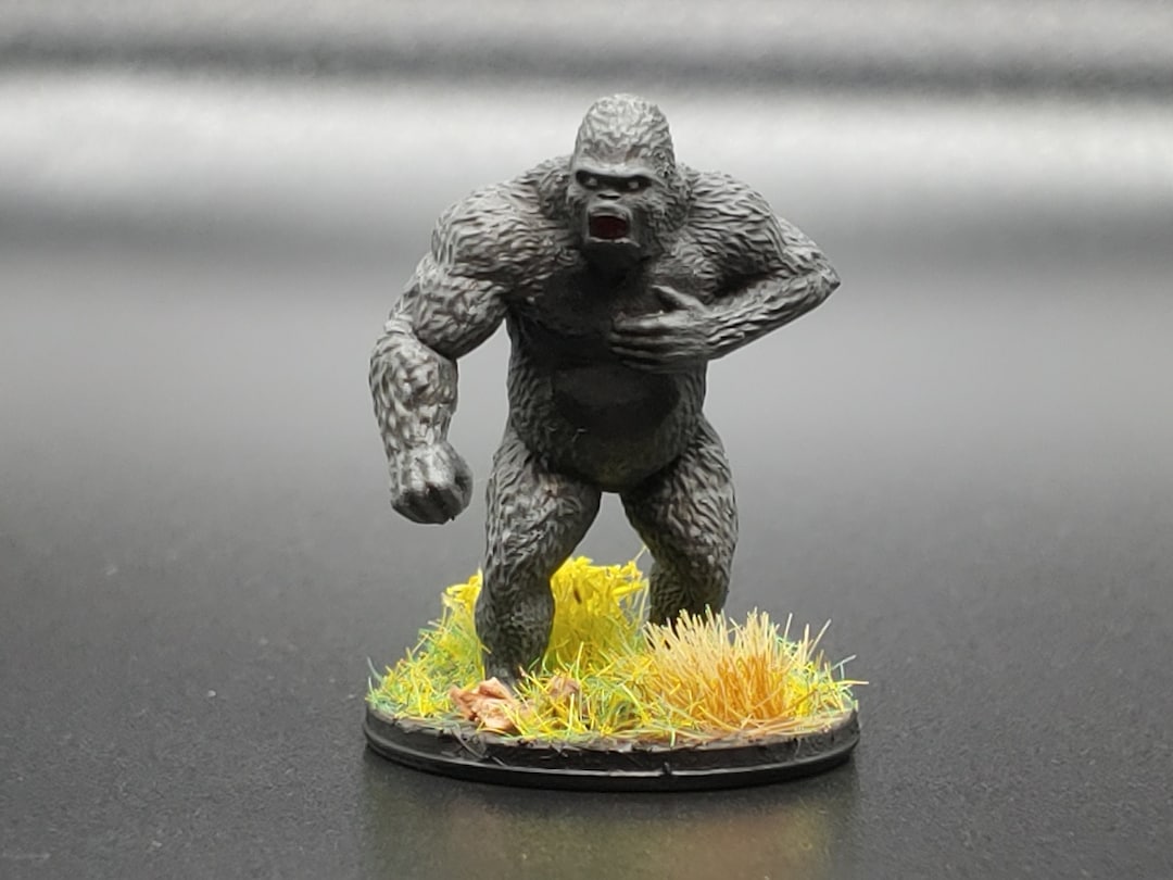Resin 3d Printed Gorilla Miniature - D&d/pathfinder - Encounter/form ...