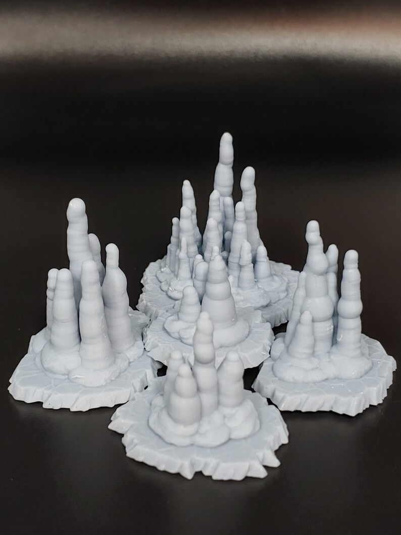Resin Printed Ice Stalagmite Set of 5 Print Your Monsters - Etsy