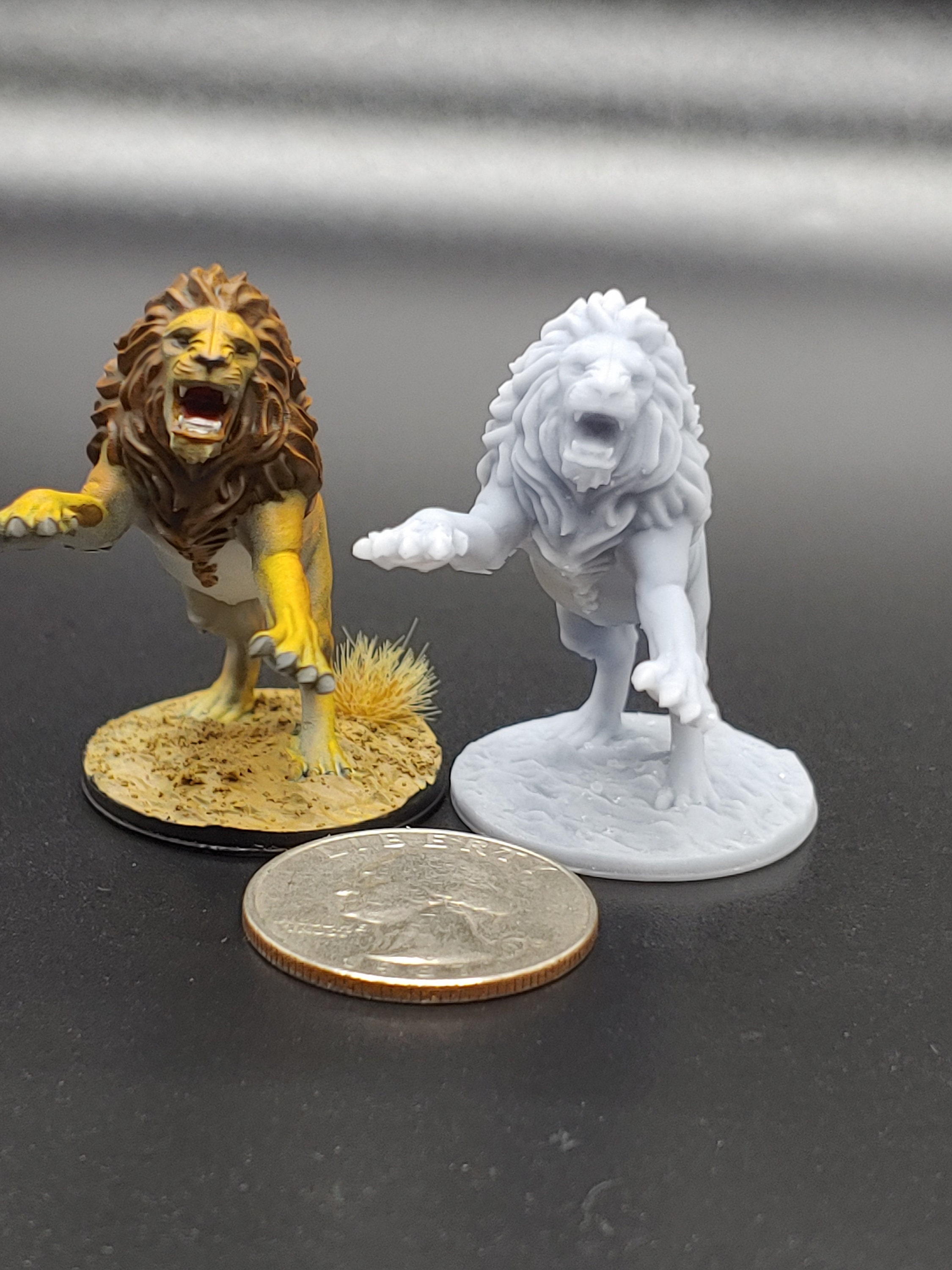 Resin 3d Printed Lion D&d/pathfinder | Etsy