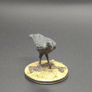 Resin 3d Printed Crow/raven D&d/pathfinder Form/familiar/pet/summon ...
