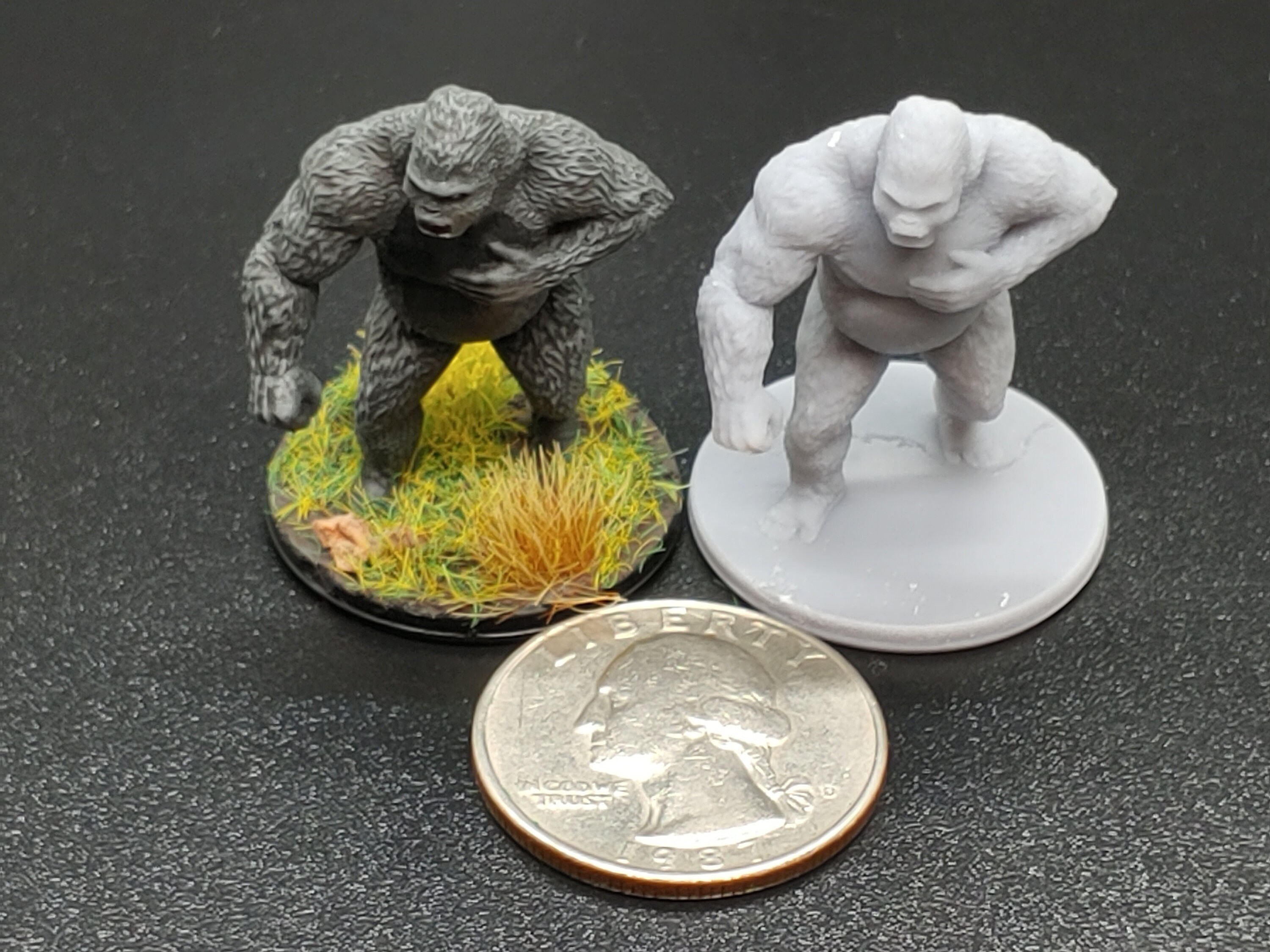 Resin 3d Printed Gorilla Miniature - D&d/pathfinder - Encounter/form ...