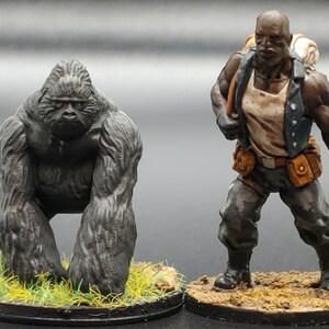 Resin 3d Printed Silverback Gorilla - D&d/pathfinder - Summon/pet ...