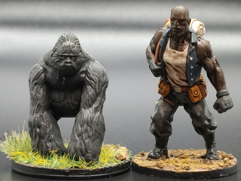 Resin 3d Printed Silverback Gorilla D&d/pathfinder - Etsy