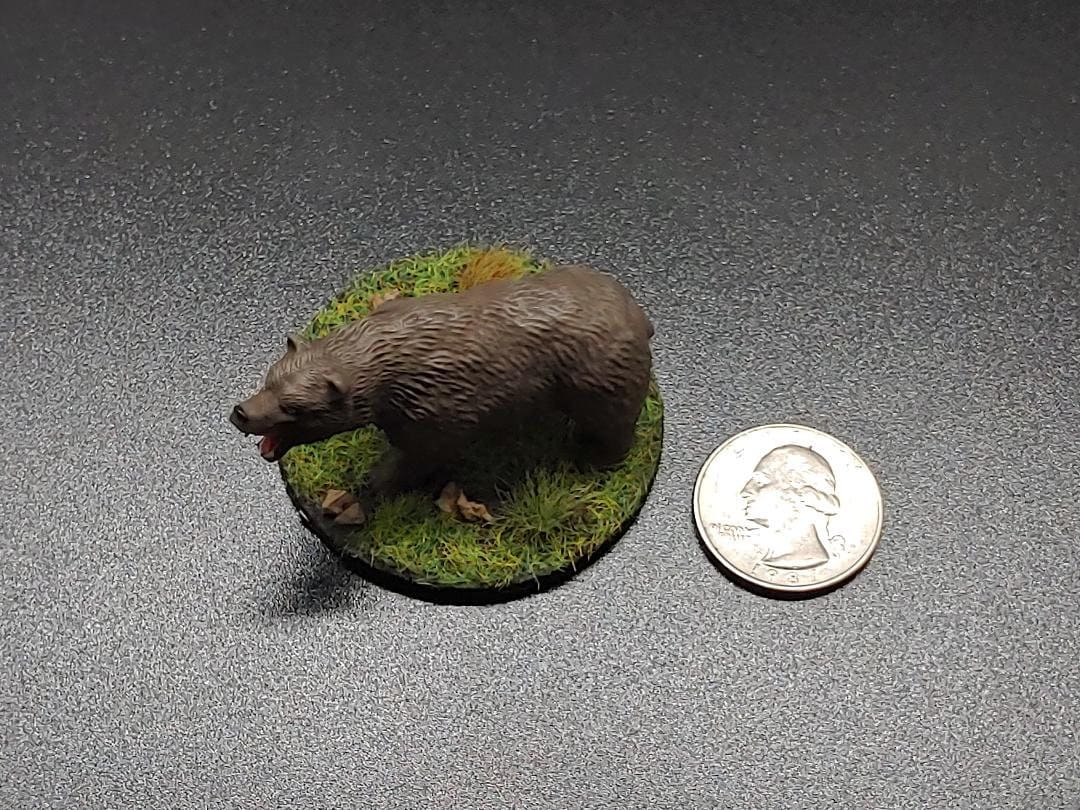 Resin 3d Printed Bear Miniature - Dnd/frostgrave/pathfinder - Encounter ...