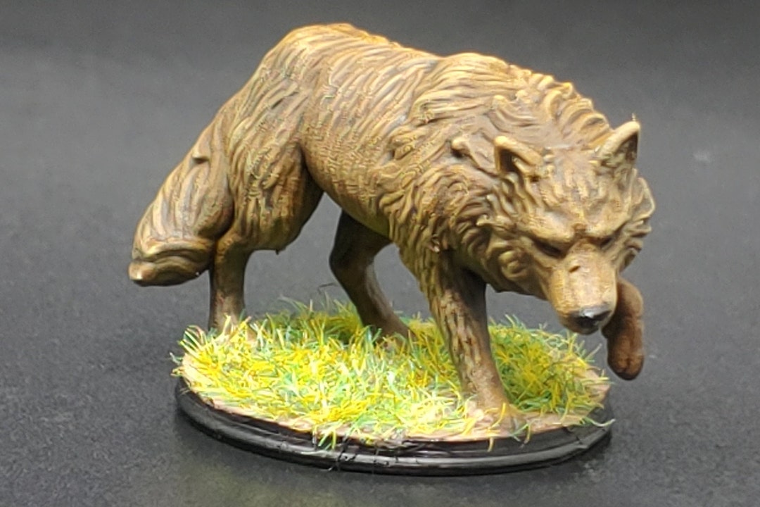 Resin 3d Printed Wolf - D&d/pathfinder - Encounter/familiar/pet/summon ...