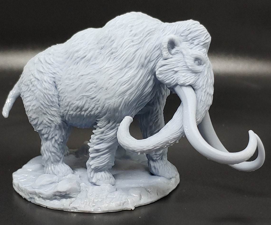 Resin 3d Printed Mammoth (81mm) - Encounter/mount/form/summon ...