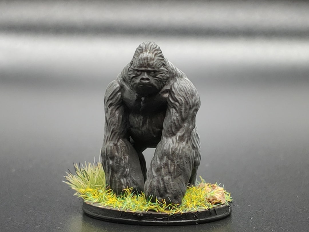 Resin 3d Printed Silverback Gorilla - D&d/pathfinder - Summon/pet ...