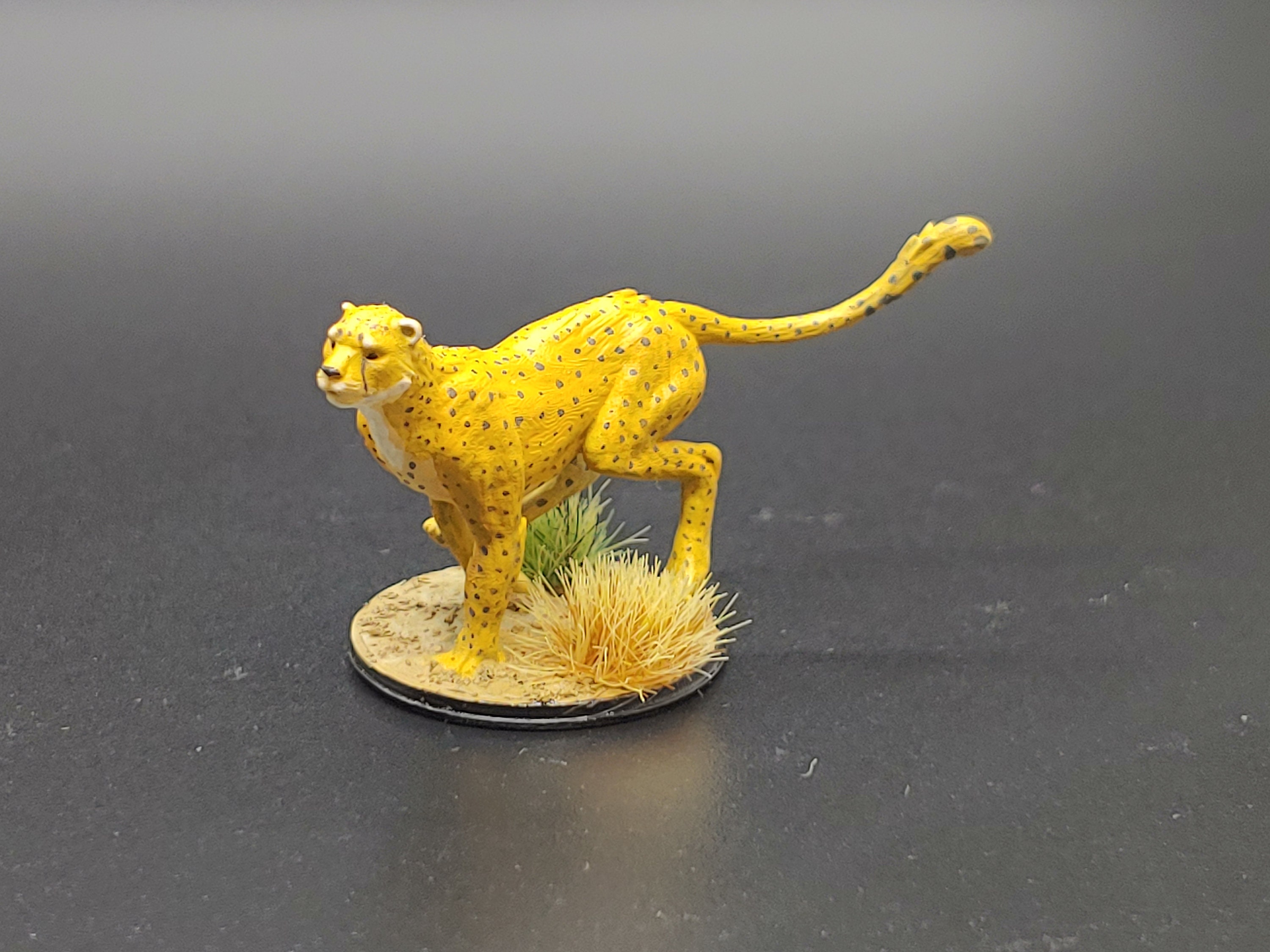 Resin 3d Printed Cheetah - D&d/pathfinder - Encounter/pet/form/familiar ...