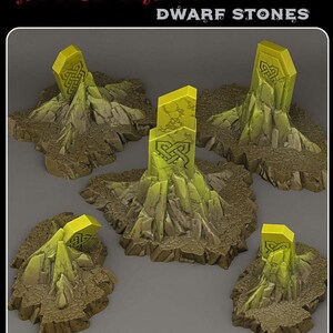 Resin Printed Dwarven Stones - Set of 5 - Print Your Monsters - Etsy