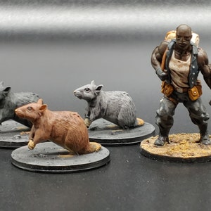 Resin 3d Printed Rat Pack - D&d/pathfinder - Pet/familiar/encounter ...