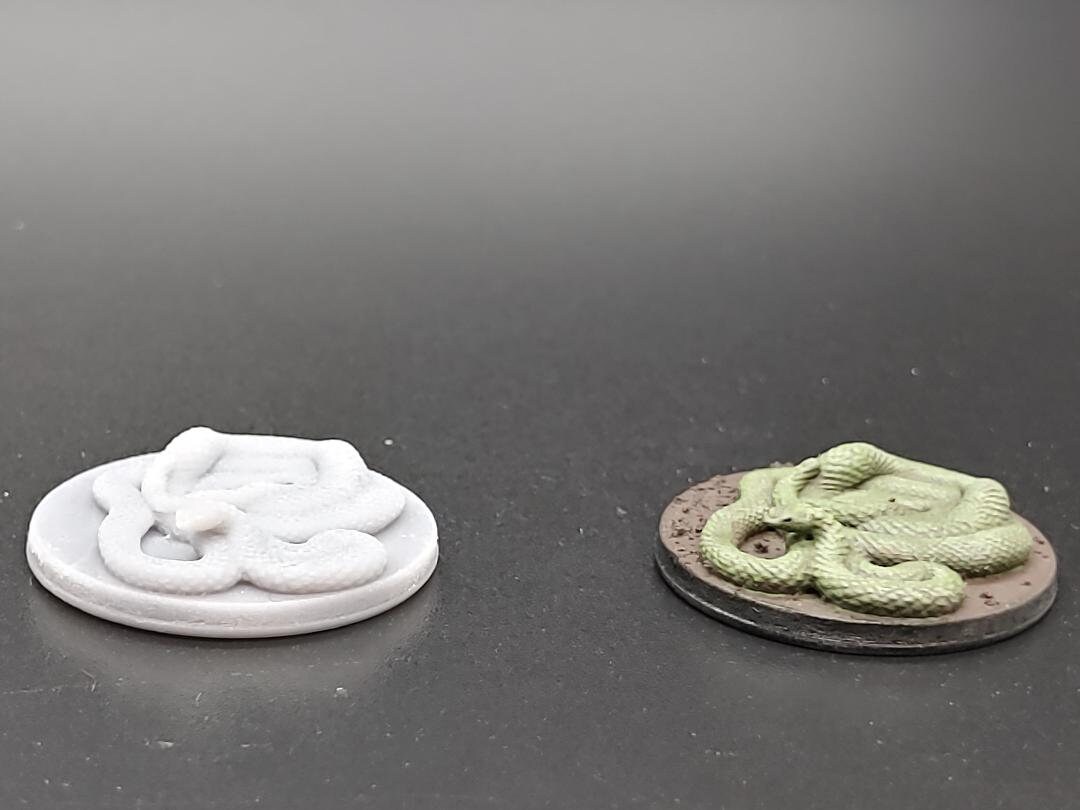 Resin 3d Printed Constrictor Snake D&d/pathfinder - Etsy