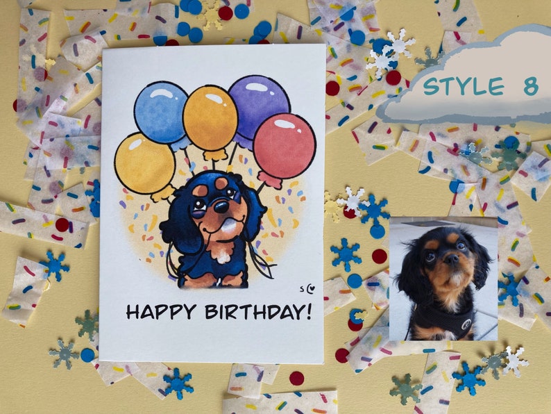 Custom Handmade Dog Card From Your Photo - Etsy