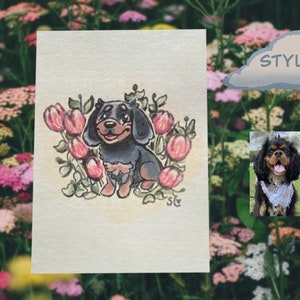 Custom Handmade Dog Card From Your Photo - Etsy