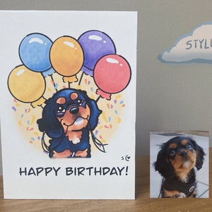 Custom Handmade Dog Card from Your Photo | Etsy