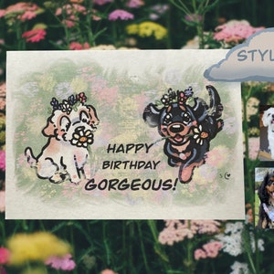 Custom Handmade Dog Card From Your Photo - Etsy