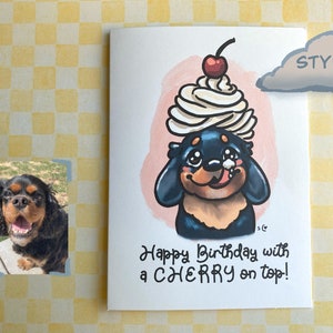 Handmade Custom Dog Birthday Card From Your Photo - Etsy
