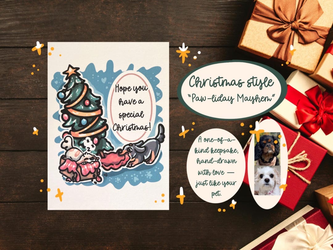 Custom Handmade Dog Card From Your Photo - Etsy