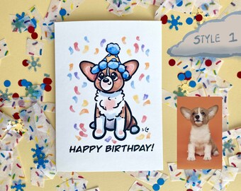 Custom Handmade Dog Card From Your Photo | Etsy