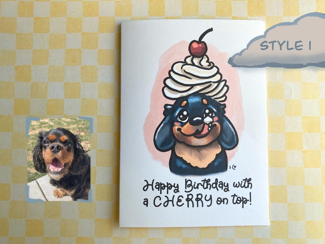 Custom Handmade Dog Card From Your Photo - Etsy