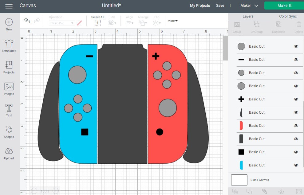 Nintendo Switch controller SVG dxf png cricut layered | Etsy