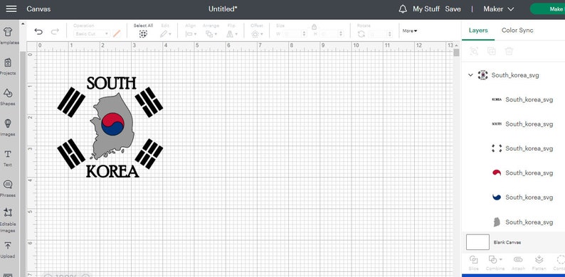 South Korea Svg Korean Map Vector SVG Dxf Png Cricut - Etsy