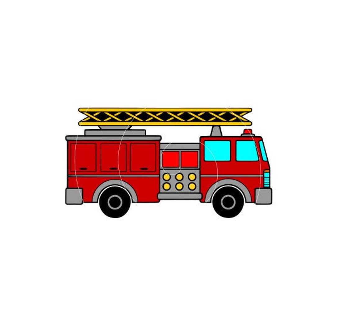 Vector de camión de bomberos para niños SVG dxf png | Etsy