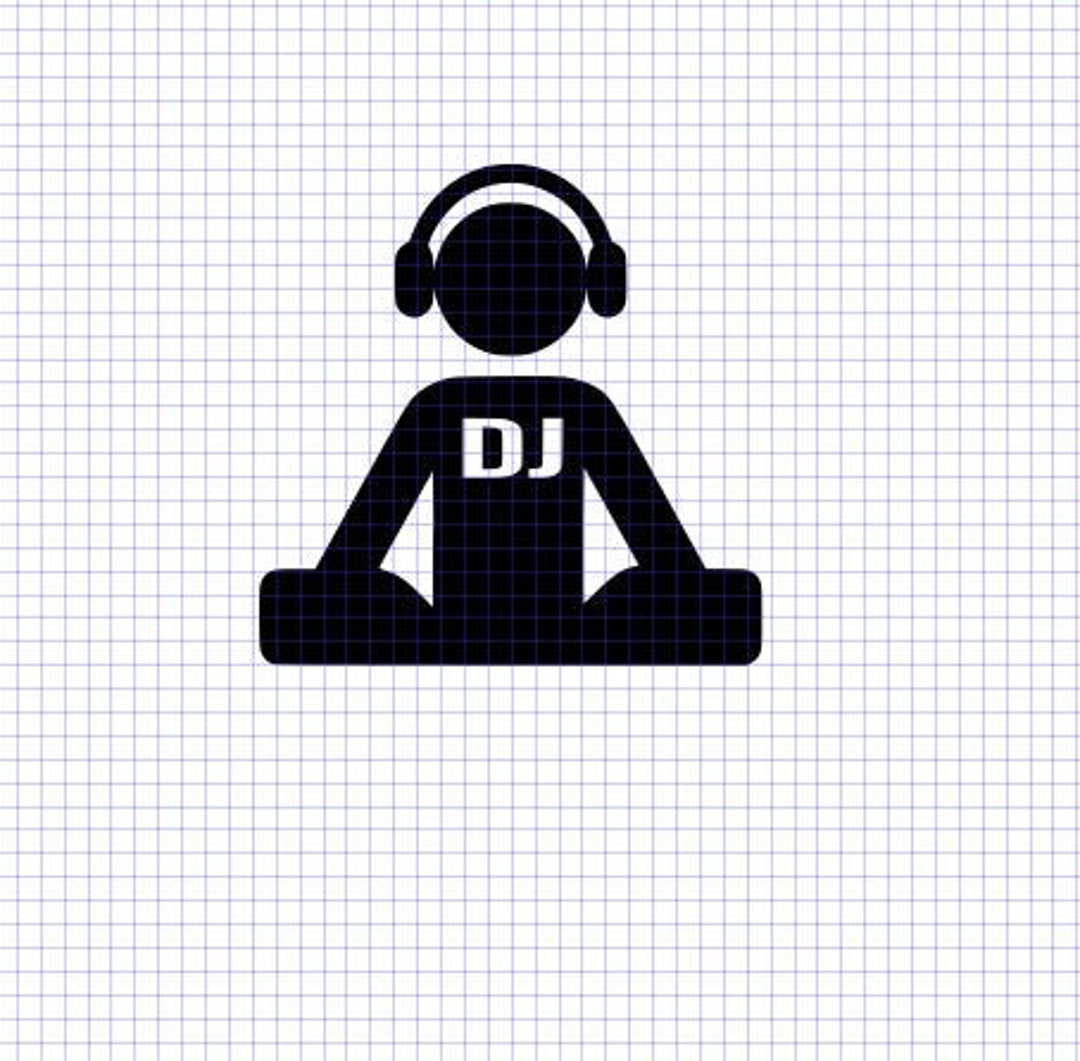 DJ Drawing Vector, SVG, Dxf, Png, Cricut, Cameo, Earplugs, Headphones ...