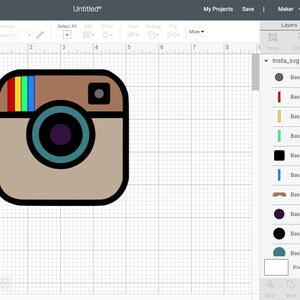 Insta, Instagram SVG, Dxf, Png, Cricut, 2 Designs, Layered, Individual ...