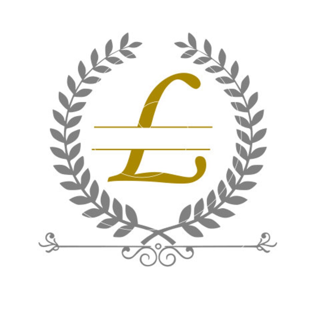L Split Monogram, SVG, DXF, Png,can Be Used in Cricut, Cameo, Frames ...