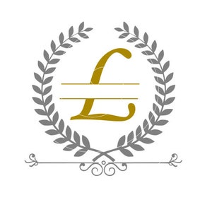 L Split Monogram, SVG, DXF, Png,can Be Used in Cricut, Cameo, Frames ...